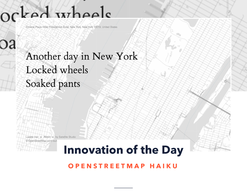 Innovation of the Day | OpenStreetMap Haiku