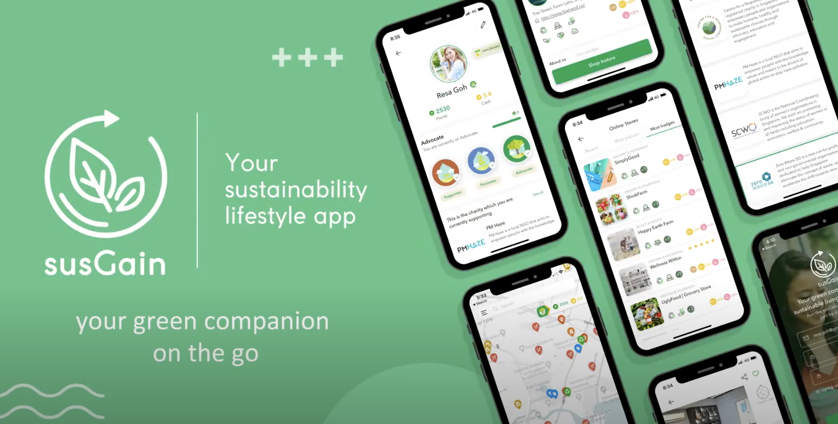 susGain, a mobile app offering rewards for pursuing an eco-friendly ...