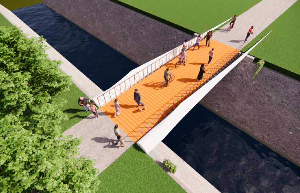 Decommissioned wind turbine blades are being reused to build bridges