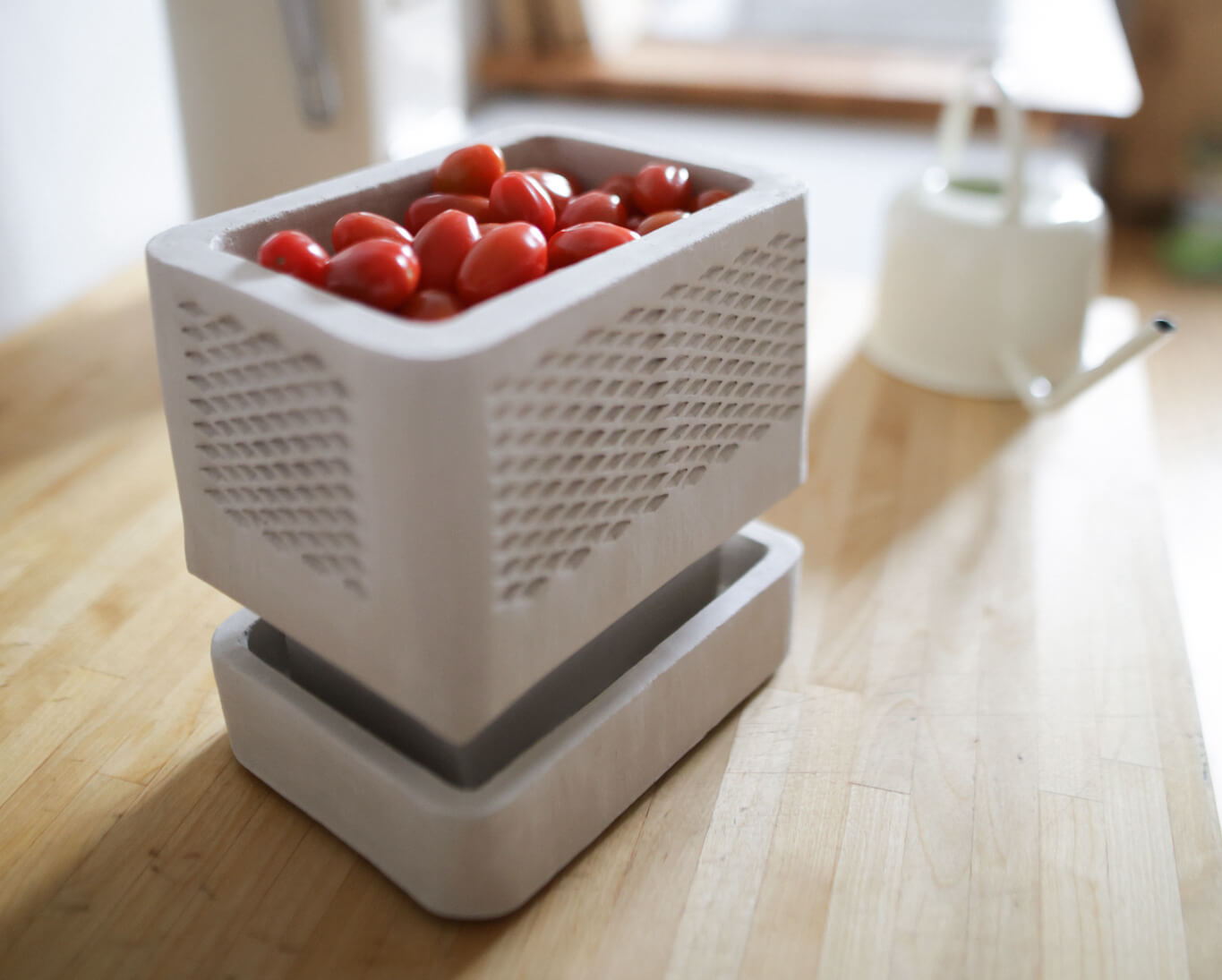 A modern clay pot cooler, Tony doesn't need power to keep fruit and veg ...